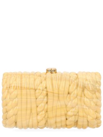 Cult Gaia Womens Clutch Helene Beige Acrylic Bags