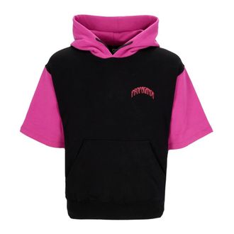 PROPAGANDA Homme, Sweatshirts et sweats à capuche, Noir, Taille: XL Sweat à capuche à manches courtes Triangle Panther