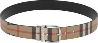 Burberry Homme, Accessoires, Beige, Taille: 90 CM Ceinture R&eacute;versible avec Boucle &agrave; Motif Check