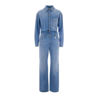 Elisabetta Franchi Femme, Combinaisons et Ensembles, Bleu, Taille: 38 FR Combinaison boutonn&eacute;e