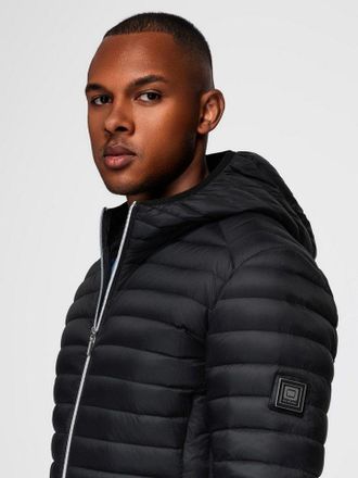 Ombre Winterjacke Ultraleichte Herren-Daunenjacke mit Kapuze