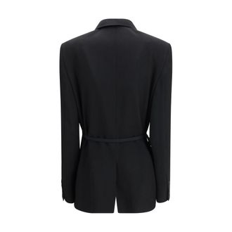 Balenciaga Womens Black Wool Coat Clothing