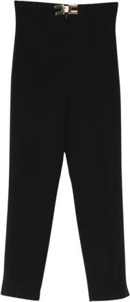 Elisabetta Franchi Femme, Pantalons, Noir, Taille: 36 FR Slim-fit Pantalons