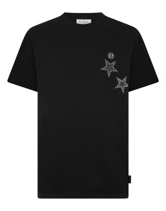 Philipp Plein Round Neck T-Shirt Stars Studs