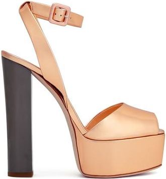 Generic Sandales à Plateformes Bloc et Talons Hauts pour Femmes, Sandales élégantes et Sexy à Bride Cheville et Bout Ouvert Chaussures à Talons pour Soirée Ba