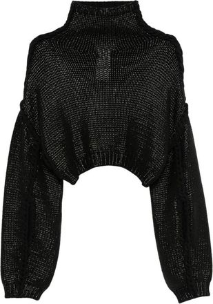 Sportmax Femme, Pulls, Noir, Taille: 40 FR Sportmax Fashion Sweaters Black