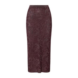 Liu Jo Strick-Longuette Lam&eacute; Punto Pizz - - Skirts - Damen - Rot - M