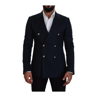 Dolce & Gabbana Blauer Kaschmir Seidenblazer - - Jackets - Herren - Blau - M