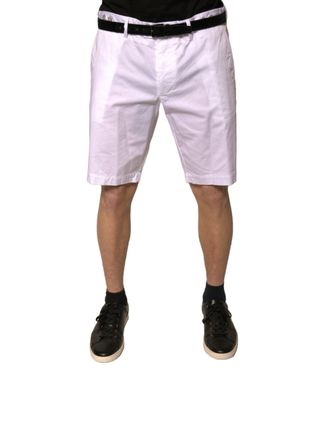 Dolce & Gabbana Mens White Chinos Cotton Stretch Casual Shorts Elastane
