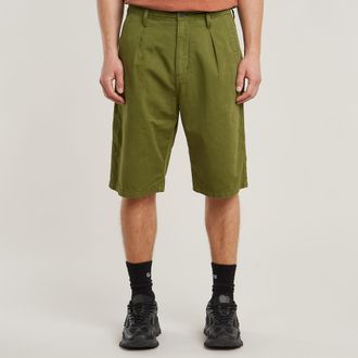G-Star Pleated Chino Shorts - Grün - Herren