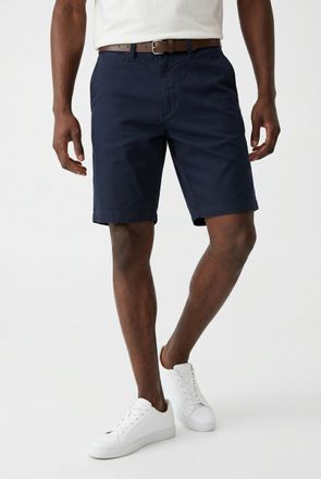 Jack & Jones Chinoshorts JACK & JONES JPSTADAM BELTED CHINO SHORTS SRT, Herren, Gr. XXL, N-Gr, schwarz navy, Web, Obermaterial: 98% Baumwolle, 2% Elasthan, unifarb