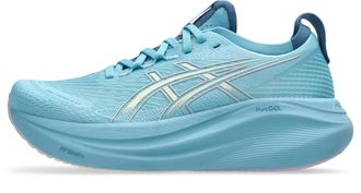 Asics Gel-Nimbus 27 Damen-Laufschuh, Stillwater/Creme, 43.5 EU