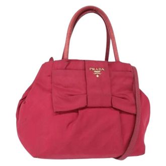 Prada Sac &agrave; main en nylon Pre-owned - Femme - Pre-owned - Rouge - Taille: ONE Size