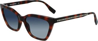 Karl Lagerfeld Femme, Accessoires, Brun, Taille: ONE Size Lunettes de soleil &agrave; monture inject&eacute;e