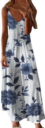 Generic Robes amincissantes pour femme, robe d&eacute;t&eacute;, jupe longue, coupe ajust&eacute;e, 2026, bleu marine, XXL