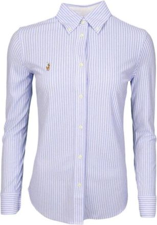 Ralph Lauren Femme, Blouses et Chemises, Bleu, Taille: 44 FR Chemisier &agrave; Manches Longues Heidi