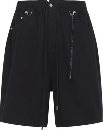 MASTERMIND WORLD Homme, Shorts, Noir, Taille: L Wide Easy Denim Shorts