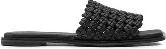 Calvin Klein Pantoletten Calvin Klein Flat Slide Latt HW0HW02143 Schwarz
