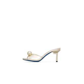 Loriblu Mules aus platinfarbenem Lackleder - - Shoes - Damen - Gelb - 36 EU