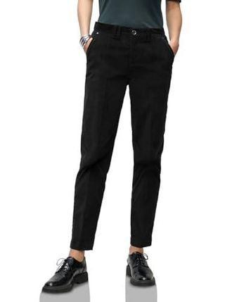 Street One 3716673 Chino en Velours Doux, Noir, 42W / 30L Femme