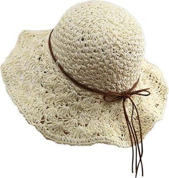 Generic Cocila Chapeaux De Soleil pour Femmes éTé Large Bord 50+ Panama Pliable Chapeau Plage Bonnet Z (B One Size) Chapeau Hommes Feutre Casquette Saharienne