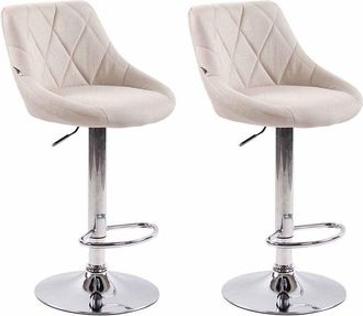 Clp 2 pcs réglés sur Willy et chaises réglables avec des reproches de pied de différentes couleurs Couleur : Crème