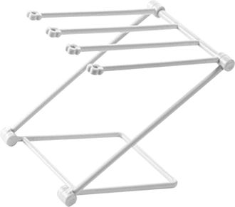 Dioche Klappbarer Geschirrtuchhalter Bel&uuml;ftungs H&auml;ngest&auml;nder Mehrzweck St&auml;nder Handtuchhalter Stabil und Platzsparend f&uuml;r K&uuml;che und Bad (Hellgrau)