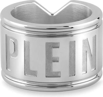 Philipp Plein Ringe - Ring Plein Double Tag - Gr. 60 - in Silber - f&uuml;r Damen