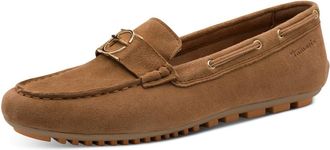 Tamaris Damen Moccassin flach Leder, braun, 40 EU