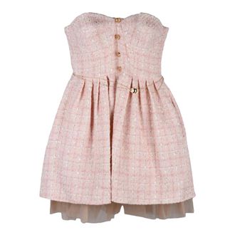 Elisabetta Franchi Femme, Robes, Rose, Taille: 40 FR Robe Courte Boucl&eacute;