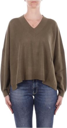 Manila Grace Femme, Pulls, Vert, Taille: 42 FR Maille Col V