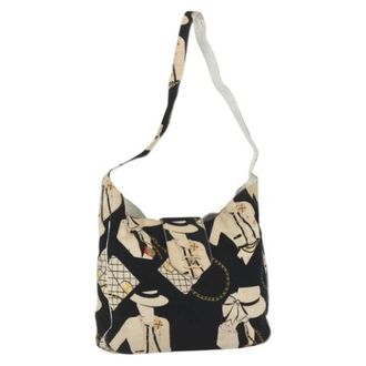 Chanel Sac bandouli&egrave;re en toile Pre-owned - Femme - Pre-owned - Noir - Taille: ONE Size