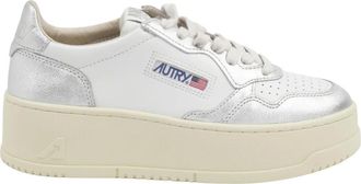 Autry Femme, Chaussures, Blanc, Taille: 40 EU Medalist Platform Baskets
