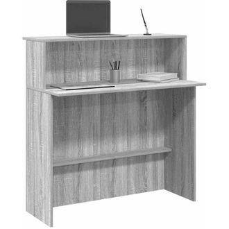 vidaXL Vidaxl - Bureau de r&eacute;ception sonoma gris 100x50x103,5 cm bois ing&eacute;nierie