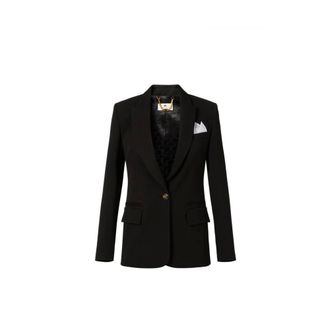 Elisabetta Franchi Damen, Jacken, Schwarzk, LGr&ouml;&szlig;e
