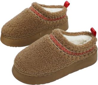 Generic Chaussons Foussants &Agrave; Plateforme Doublure en Fourrure Douce Chauds dhiver Chauds Confortables Antid&eacute;rapants Int&eacute;rieur/Ext&eacute;rieur Bottines Courtes,Marro