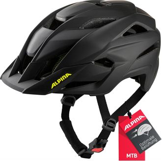 Alpina KAMLOOP - Individuell Anpassbarer, Leichter & Sicherer Fullface Fahrradhelm mit Kinnbügel, für Erwachsene, Black-neon Yellow matt, S (51-55 cm)