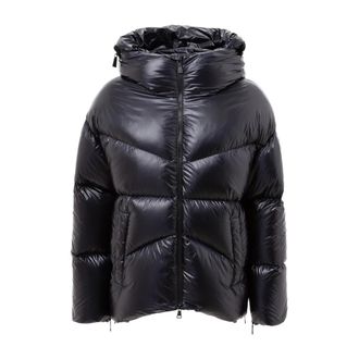 Add Gef&uuml;tterte Jacke mit Kapuze und verschwindendem Logo - - Jackets - Damen - Blau - XL