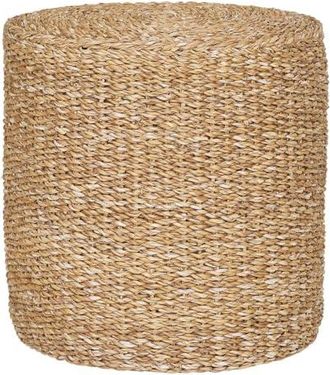 Altobuy RIVALIA - Pouf en jonc de mer Naturel tress&eacute; &Oslash;40cm
