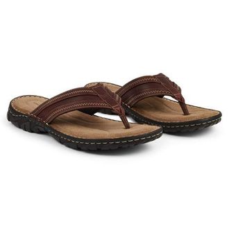 Lands End Zehentrenner-Pantolette aus Nubukleder, Herren, Gr&ouml;&szlig;e:41 regular, Braun, Leder, by Lands End