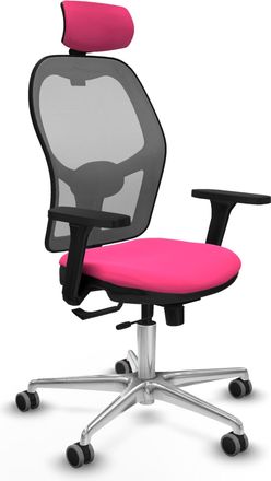 Piqueras y Crespo Ergonomischer Stuhl mit 3D-Armen, h&ouml;henverstellbare Lendenwirbelst&uuml;tze und h&ouml;henverstellbares Kopfteil und Neigungsverstellung, ausgestattet mit Syncr