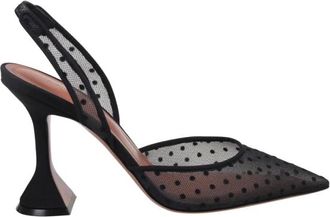 Amina Muaddi Femme, Chaussures, Noir, Taille: 37 EU Holli Lace Sling 95