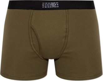 Maison Margiela Homme, Sous-v&ecirc;tements, Vert, Taille: XL Boxers avec logo