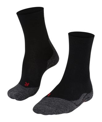 Falke Herren Wandersocken TK2 Explore Sensitive M So Wolle Funktionsmaterial antiblasen dick 1 Paar, Schwarz Black-Mix 3010, 39-41