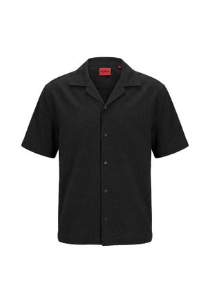 HUGO BOSS Herren Kurzarmhemd EXOLINO Oversized Fit