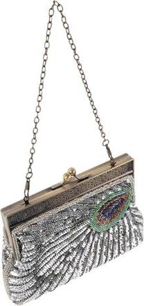 IFUNDOM Pochette de Soir&eacute;e &agrave; Paillettes avec Perles Style Vintage Ann&eacute;es Motif Paon Sac Bandouli&egrave;re pour Femme Adapt&eacute; pour Mariage et F&ecirc;te