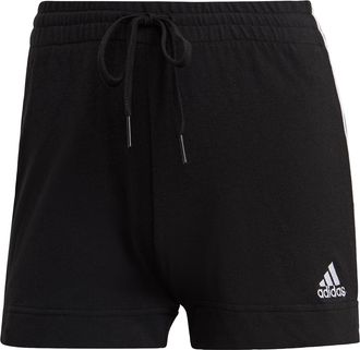 adidas Damen Essentials Slim 3-Streifen Shorts, Black/White, L
