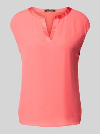 Comma Blusenshirt aus Viskose-Mix mit Tunikakragen