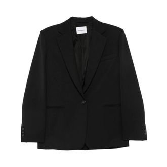 Andamane Einknopf-Blazer mit steigendem Revers - - Jackets - Damen - Schwarzk - S