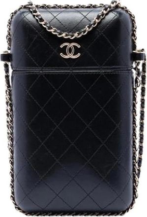 Chanel Pre-owned Mini Phone Holder - Femme - Pre-owned - Noir - Taille: ONE Size
